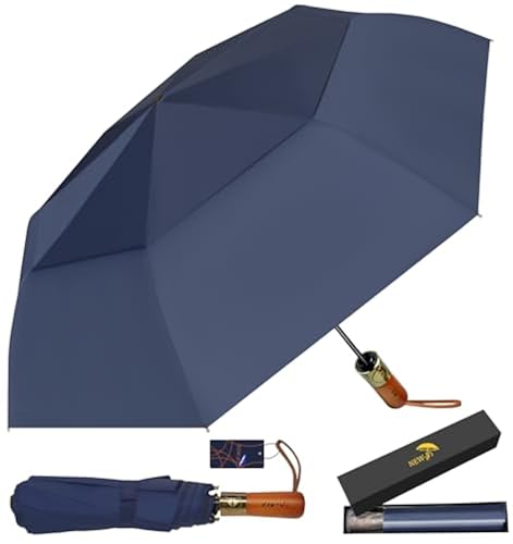 NEW-Vi 54 Inch Large Compact Golf Umbrella - UPF 50+ UV black coating ...