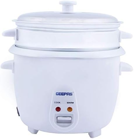 Geepas Rice Cooker with Removable Aluminum Pot(White) price in UAE ...