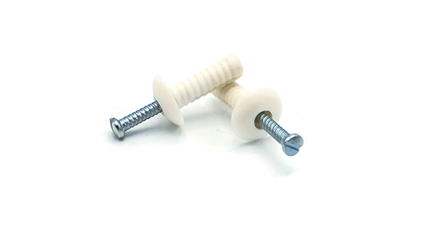 1/4 X 1-1/2 Truss Head Nylon Body/Nylon Pin White Nylon Drive Pin ...