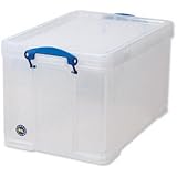 Really Useful Box 84 Litre Storage Box, Clear: Amazon.co.uk: Office ...