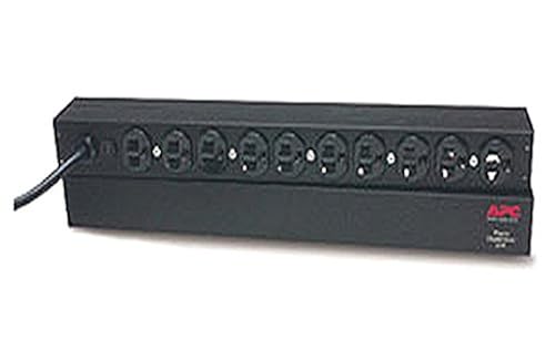 APC Rack Mount PDU, Basic 100V-120V/15A, (10) Outlets, 1U Horizontal ...