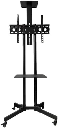 SKY-TOUCH Mobile TV Stand with Height Adjustable Mount on Lockable ...