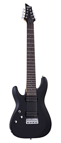Schecter C-8 DELUXE LH Satin Black 8-String Solid-Body