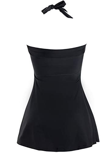 Sixyotie Vrouwen Plus Size Badpak Een Stuk Zwemmen Jurk Met Rok Tummy ...
