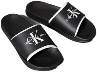 CK JEANS SLIDE MONOGRAM TPU Slides For Men Black/Bright White 42 price ...