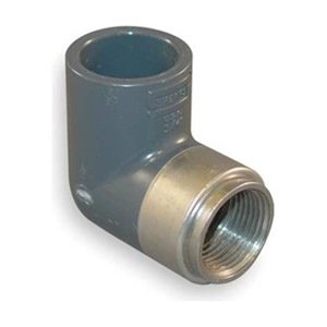 1/2" FNPT x Socket PVC Brass 90 Deg. Short Sweep Elbow: Industrial Tube ...