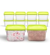 Amazon.com: Arrow Home Products 1 Quart Freezer Food Storage Containers ...