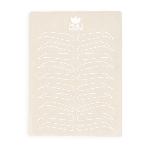 PMU Products Premium Microblading Practice Skin Double-Sided | Professional Realistic Hairstroke ...