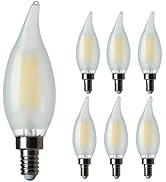E12 Candelabra Bulb 60watt,AMDTU Frosted LED Chandelier Light Bulbs, 2700k Warm White,B11 Flame ...