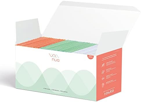 Nua Sanitary Pads for Women | Bulk Pack of 50 Pads - 12 Heavy Flow, 20 ...