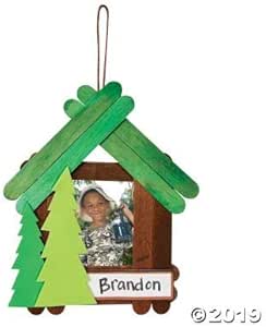 Amazon.com: Wood Craft Stick Camp Frame Craft Kit - 12 - Crafts for ...