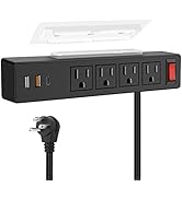 Amazon.com: Under Desk Power Strip, Adhesive Wall Mount Power Strip ...