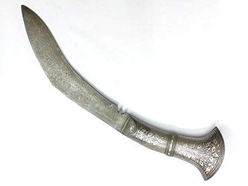 PH Artistic Dagger Knife Nepali Kukri Khukuri Machete Damascus Steel ...