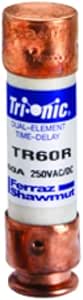 Mersen TR60R 250V 60A 3X13/16 Rk5 Time Delay Fuse, 10-Pack - Cartridge ...