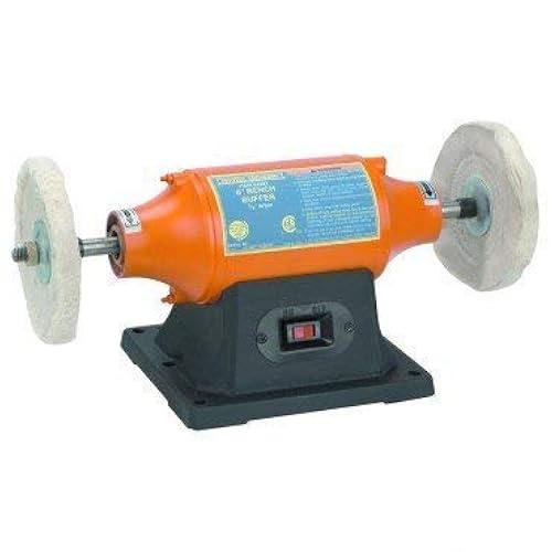 6 inch Benchtop Buffer Heavy Duty 1/2 HP; Includes two buffing wheels ...