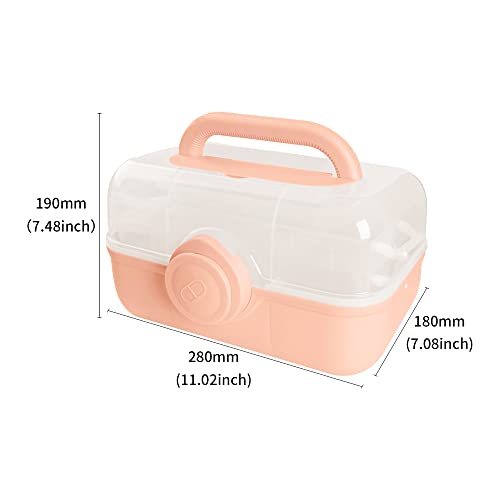 Mairuker Plastic Medical Storage Containers 3-Tier Fold Tray Medicine ...