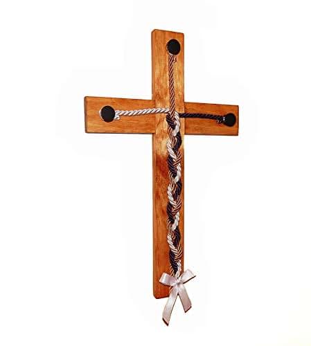 Amazon.com: A Cord of Three Strands Wedding Cross Rustic Wood Wall Art ...