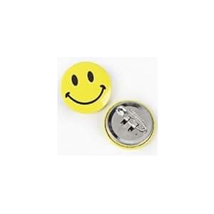 Amazon.com: Fun Express - Mini Metal Smile Face Button Pins (1-Pack of ...