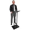 Kingdom KML7B Large Portable Lectern, Stand Up Church Pulpit, Slanted ...