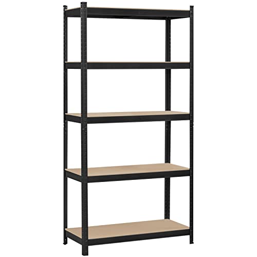 Topeakmart 5-Tier Utility Shelves, Metal Storage Shelves Garage ...