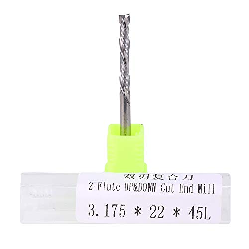 Carbide End Mills Up & Down Cut 1/8 Inch Shank,CNC Spiral Router Bits(3 ...