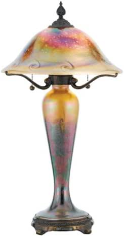 Quoizel Salamander Glass Studio Desert Sky 2 Light Table Lamp ...