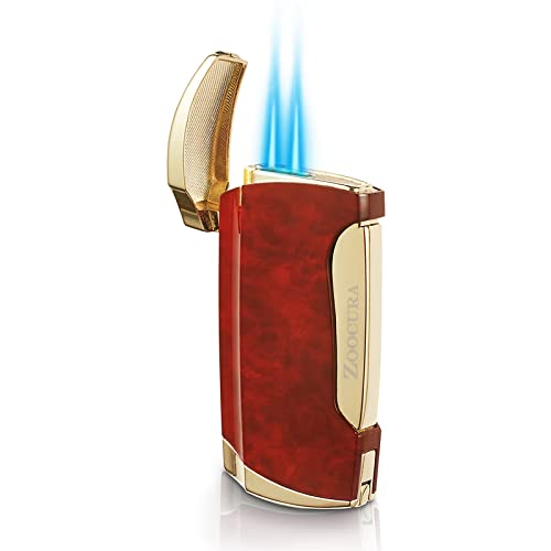 Zoocura Torch Lighters Double Jet Flame Refillable Butane Lighters with ...