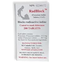 RadBlock 200 65mg.Coated Scored Potassium Iodide Tablets : Amazon.ca ...