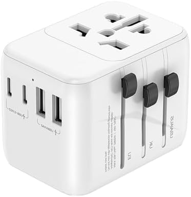 Universal Travel Plug for 200+ Countries, Compact International Power ...