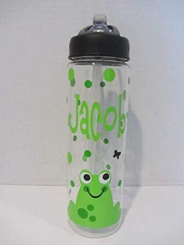 Amazon.com: Personalized 24 ounce BPA free water bottle- frog design ...