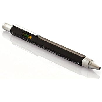 Tech-Tool Pen - With Screwdriver, Ruler and Spirit Level - Fine Writing ...