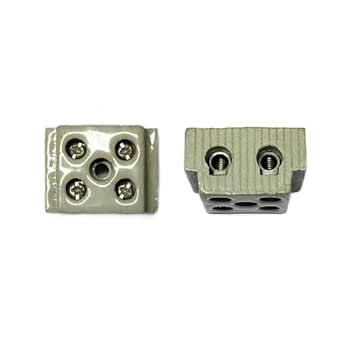 2 Way Porcelain Ceramics Terminal Blocks- 15A 230 V High Temperature ...