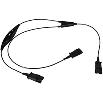 Amazon.com: Call Center Headset QD Cable Y Splitter Adapter Trainer ...