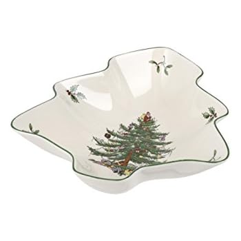 Amazon.com | Spode Christmas Tree Figural Candy Dish and Cover: Candy ...