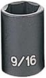Amazon.com: Grey Pneumatic (1018R) 3/8" Drive x 9/16" Standard Socket ...