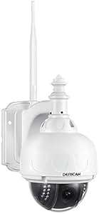 Amazon.com : Dericam Outdoor WiFi IP Security Camera, PTZ Camera, 4X ...