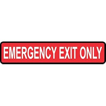 Amazon.com: Graphics and More Emergency Exit Sign - Alert Warning - Set ...