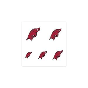 Amazon.com : Arkansas Razorbacks 4-Pack Temporary Nail Tattoos ...