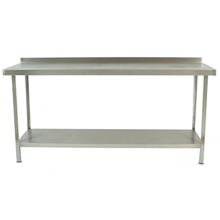 Stainless Steel Wall Table with 1 Undershelf | 600mm Depth (1,700 MM ...