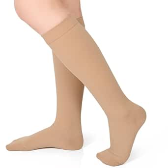 Evolyline Medical Compression Stockings Women Men 20-30 mmHg, Calf ...