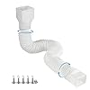 plusgutter White 1-Pack Rain Gutter Downspout Extensions Flexible ...