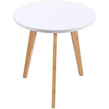 Amazon.com: Collections Etc Wooden Round Side Accent Table, 20 ...