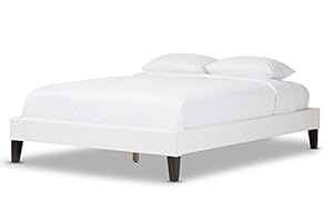 Amazon.com: Baxton Studio Leverett Modern and Contemporary White Faux ...