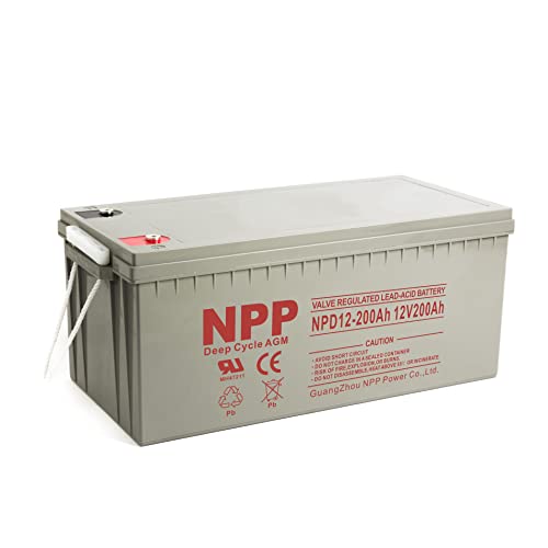 12V 200Ah NPP12-200Ah AGM Rechargeable Deep Cycle Battery, Deep Cycle ...