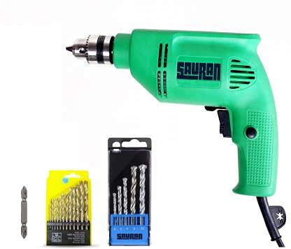 SINAL Heavy Duty Reverse Forward Drill Machine With 18 pcs Drill Bit ...