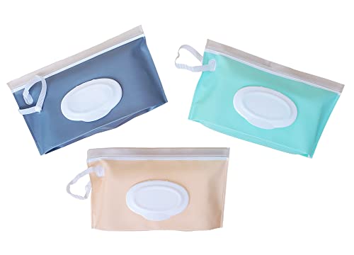 Baby Wipe Case Travel Holder | Keeps Wipes Moist | Set of 3 Wet Wipes ...