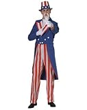 Amazon.com: Rasta Imposta Uncle Sam Top Hat, Red/White/Blue, One Size ...