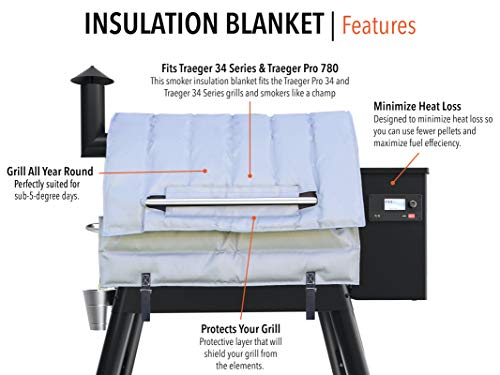 BBQ Butler Insulation Blanket For Traeger 34 Series Grills - Fits ...