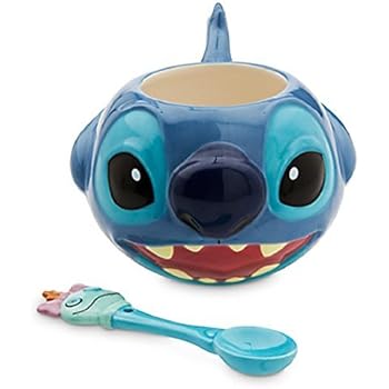 Amazon.com : Disney Store Stitch Coffee Mug and Spoon Set 2015 ...