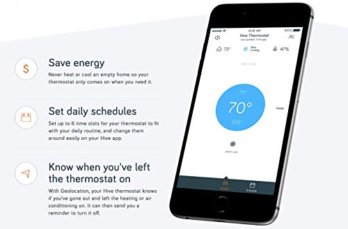 Hive Heating and Cooling Smart Thermostat Pack, Thermostat + Hive Hub ...